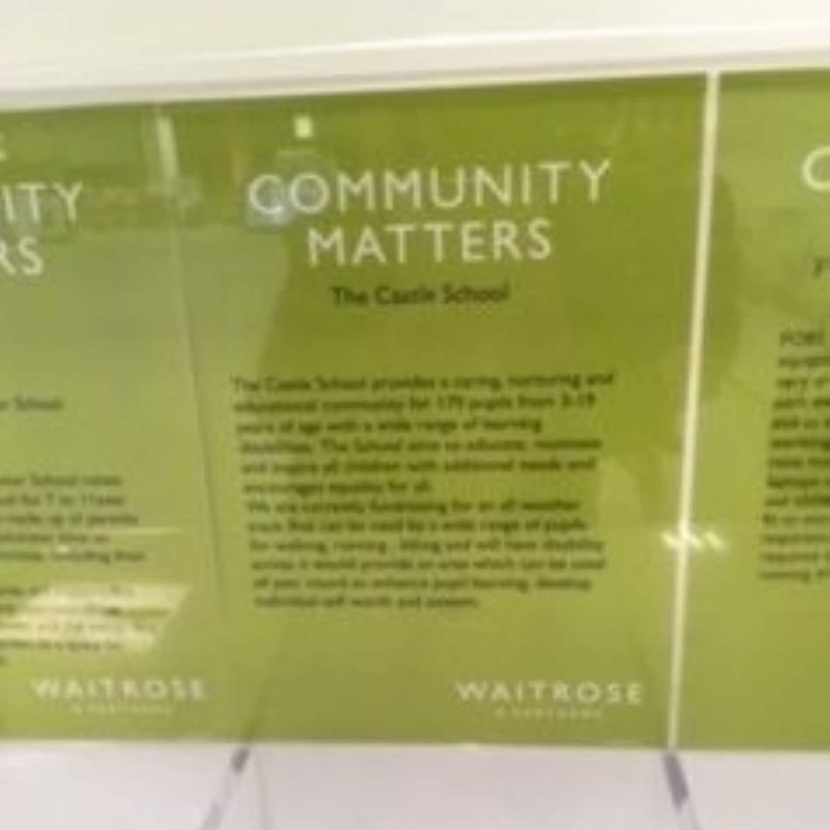 The Castle School - Waitrose Green Token Scheme